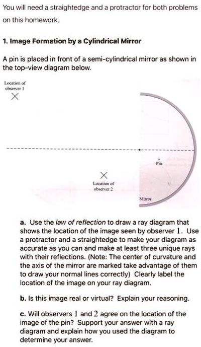 SOLVED:You W need straightedge and protractor for both problems on this homework: Image ...