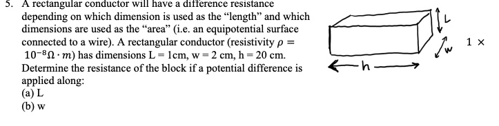 A rectangular conductor wiii have dillerence resislance...