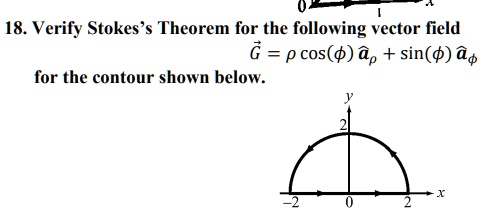 SOLVED: Verify Stokes's Theorem for the following vector field ð †âƒ— = ð œŒ cos(ð œ™) ð ’‚Ì‚ð ...