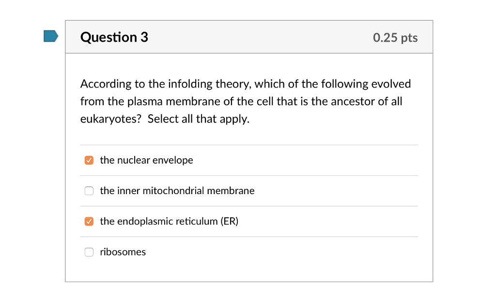 SOLVED: Question 3 0.25 pts According to the infolding theory, which of ...