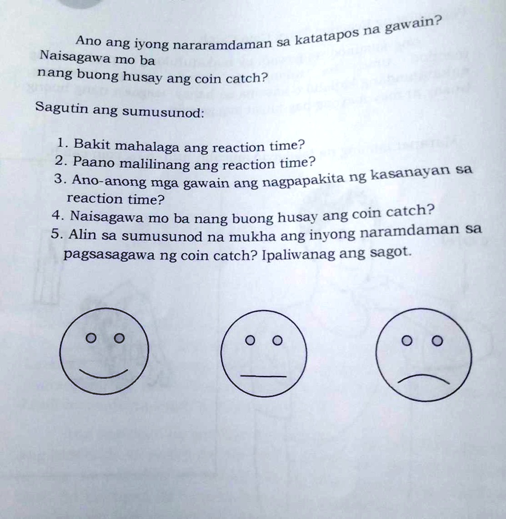 SOLVED: paki answer po plsss na gawain? Ano katatapos ang iyong ...