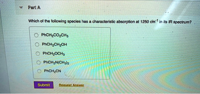 SOLVED: Which of the following species has characteristic absorption at ...