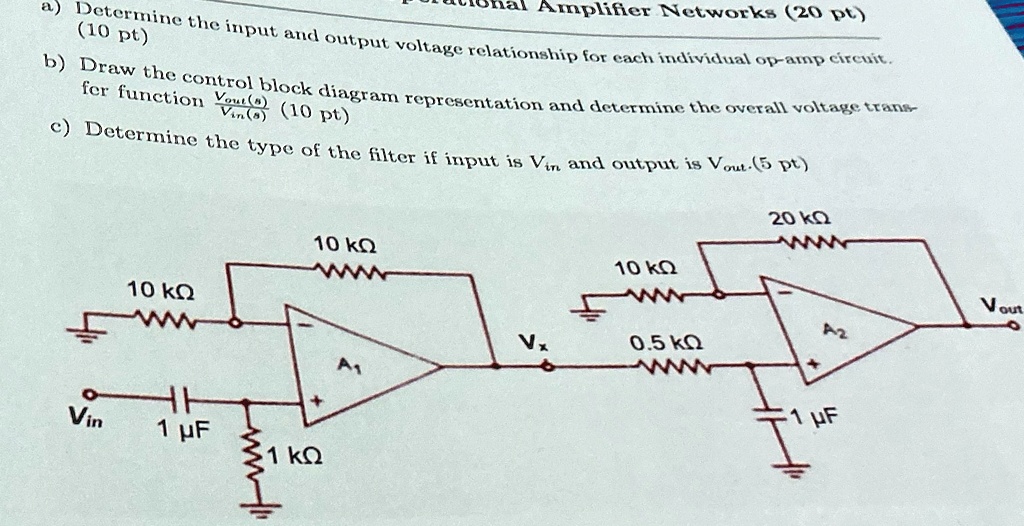 a determine the input and output voltage relationship for each ...