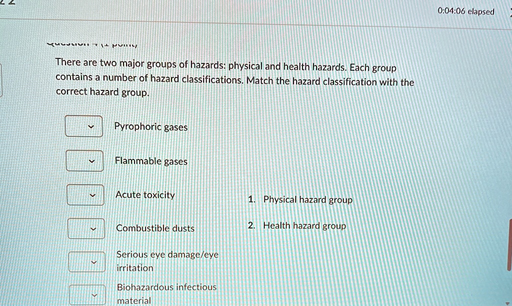 there are two major groups of hazards physical and health hazards each ...