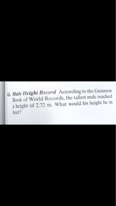 ' Male Height Record According to the Guinness Book of World Records ...