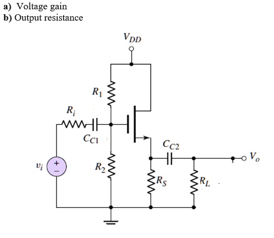 SOLVED: Assume gm and ro parameters are given for the amplifier circuit ...