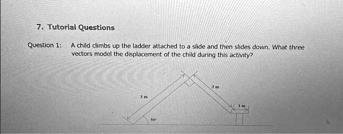 7. Tutorial Questions Question 1: A child climbs up the ladder attached ...