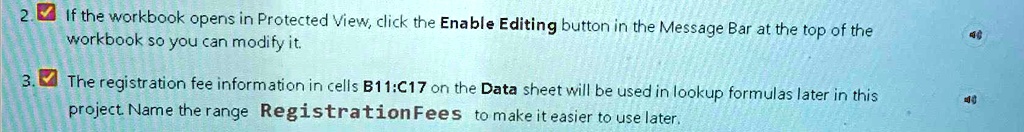 SOLVED: If the workbook opens in Protected View, click the Enable ...