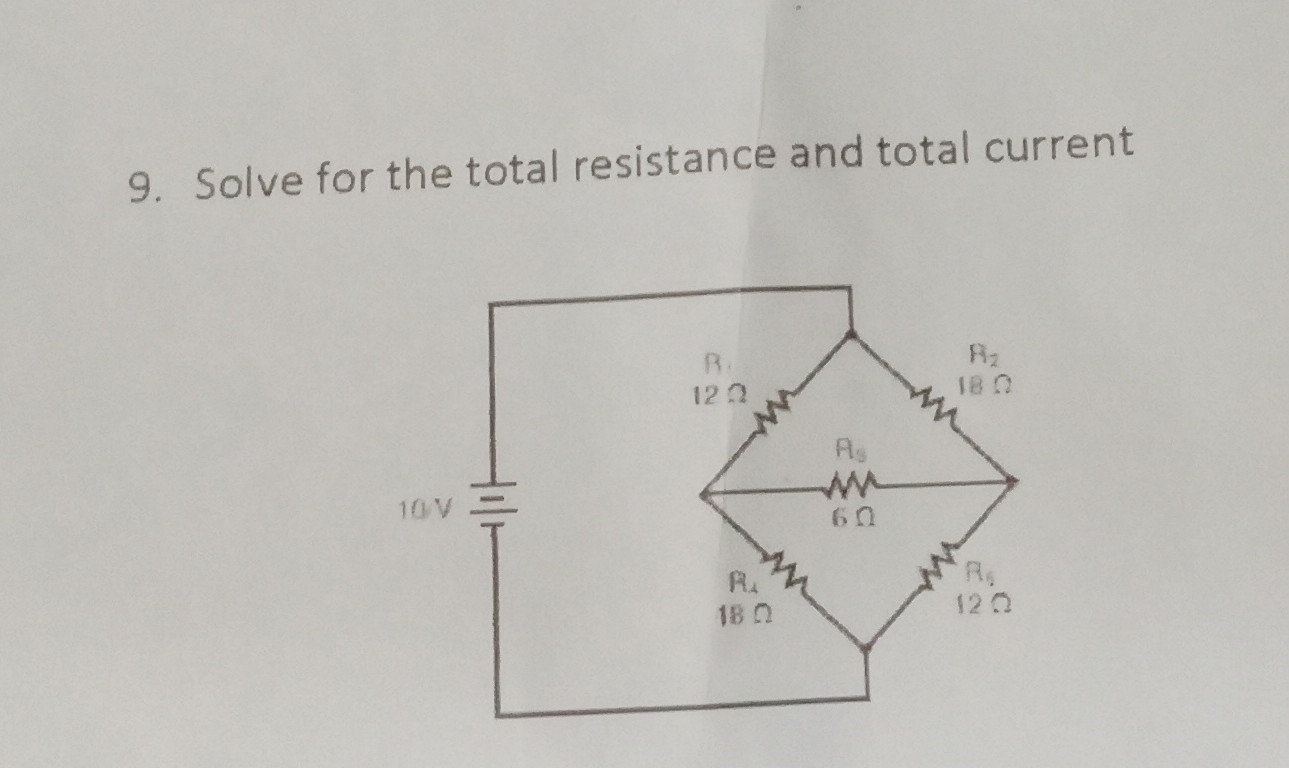SOLVED: 9. Solve for the total resistance and total current