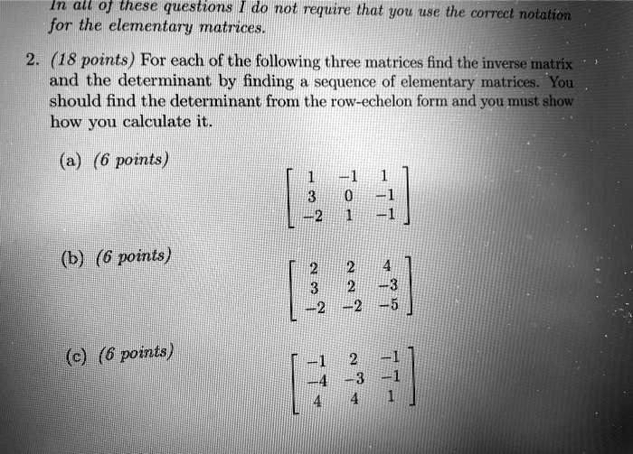 inuoxtnese questions idounot require that you use the correct notation for the elementary ...