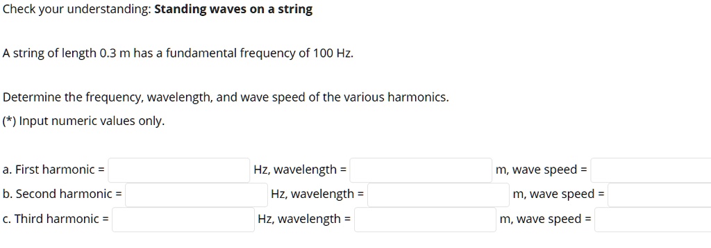check your understanding standing waves on a string a string of length ...