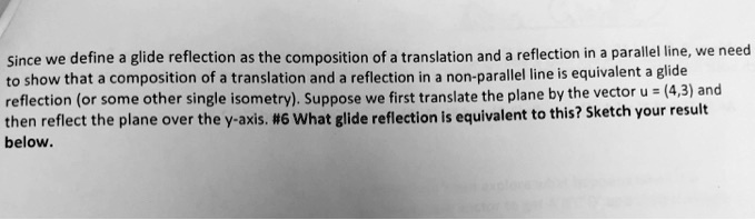 glide reflection as the composition of translation and reflection in ...