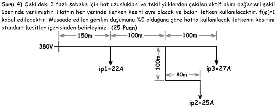 SOLVED: Line lengths and active current values drawn from single loads ...