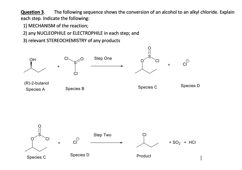 SOLVED: Question3: The following sequence shows the conversion of an ...