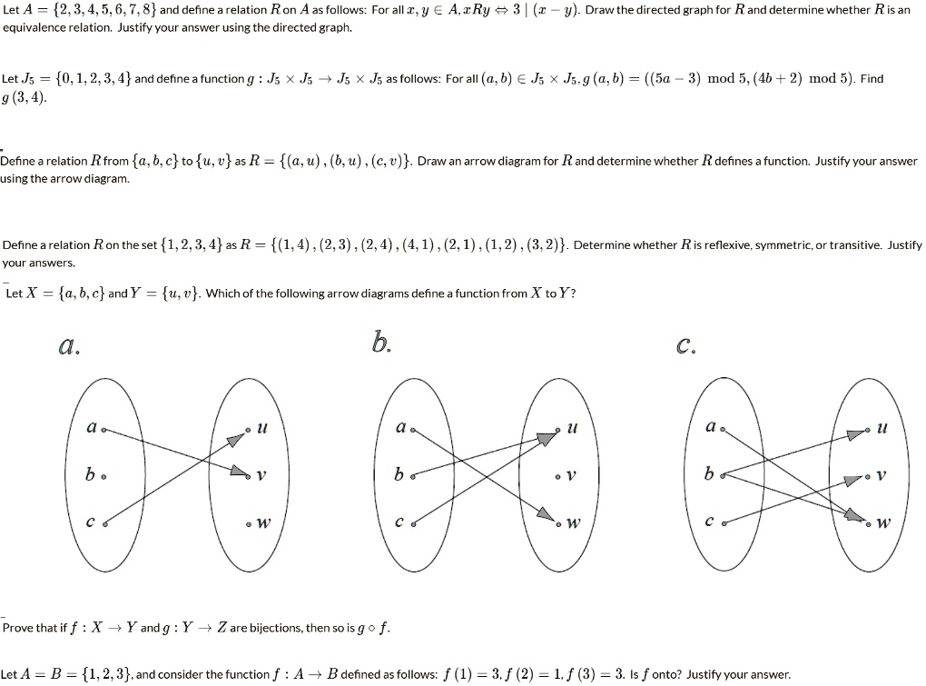 let a 2345678 and define relation ron a as follows for allty atry 3 cquivalencc rclation justify ...