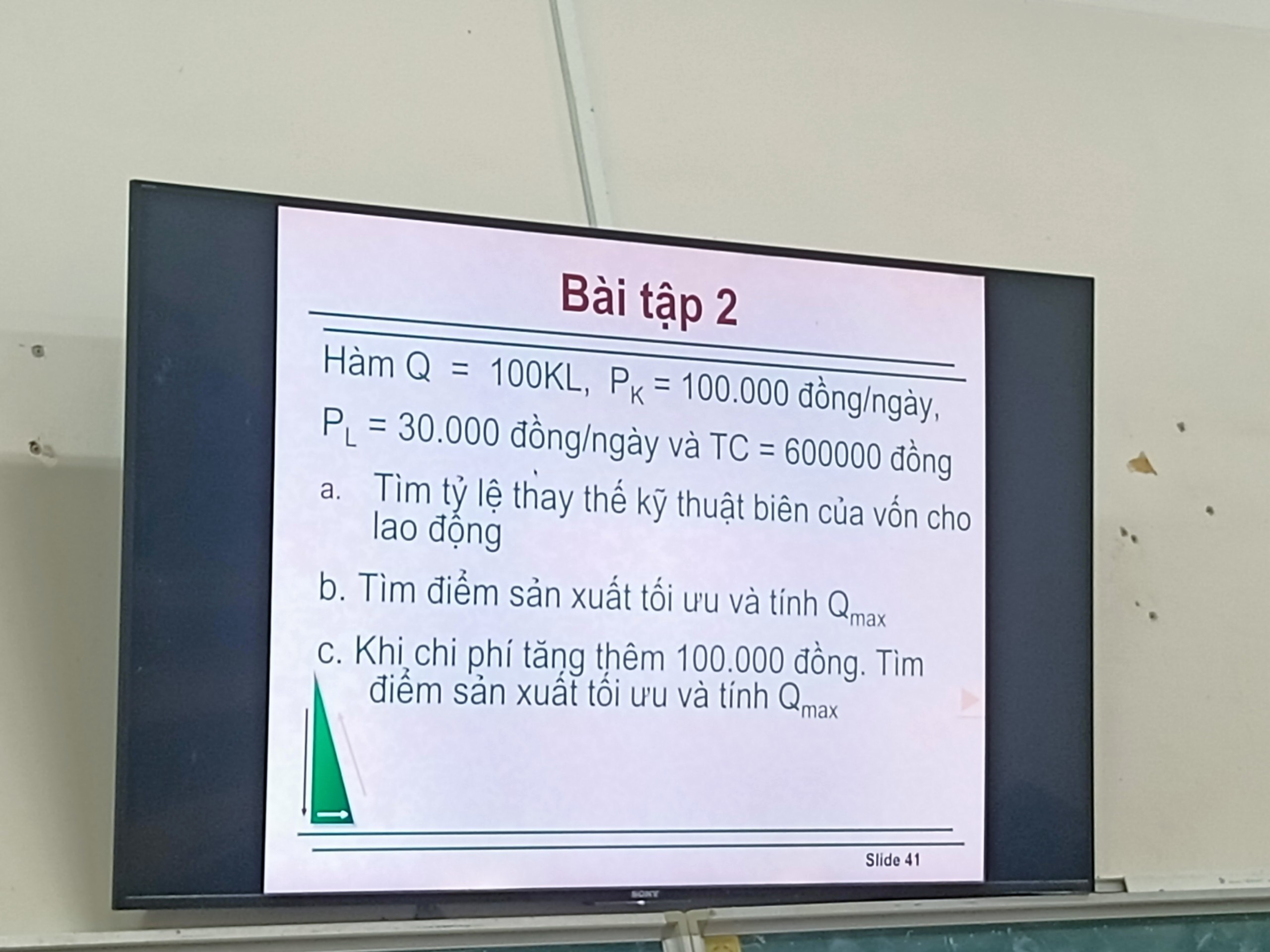 SOLVED: Bài t?p 2 Hàm Q=100 KL, PK=100.000 ??ng/ngày, PL=30.000 ??ng/ngày và T C=600000 ??ng a ...