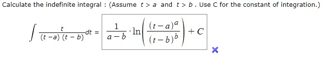 SOLVED: Calculate the indefinite integral (Assume Use C for the ...