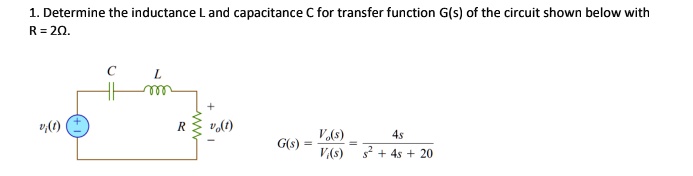 1. Determine the inductance L and capacitance C for transfer function G ...