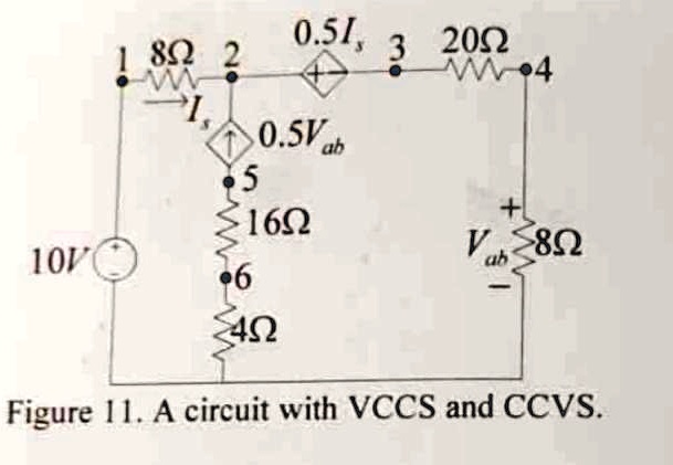 10V 1 8? 2 0.5Is 3 20? 4 ? 0.5Vab 5 16? 6 + Vab 8? 4? - Figure 11. A ...