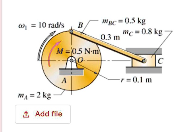 the slider crank mechanism as shown in the figure is driven by a ...