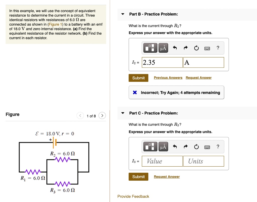 SOLVED: In this example, we will use the concept of equivalent resistance to determine the ...