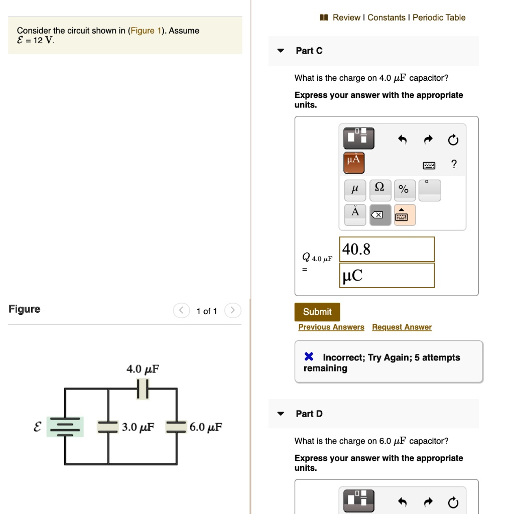 SOLVED:Review Constants Periodic Table Consider the circuit shown in (Figure 1). Assume 8 = 12 V ...