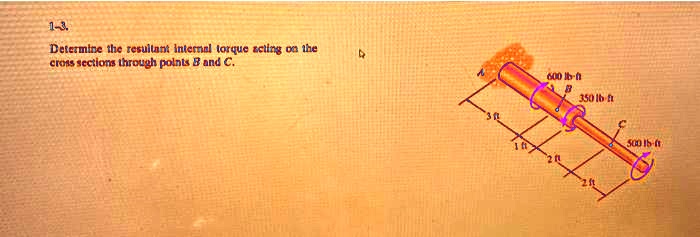 SOLVED: 1-3. Determine the resultant internal torque acting on the ...