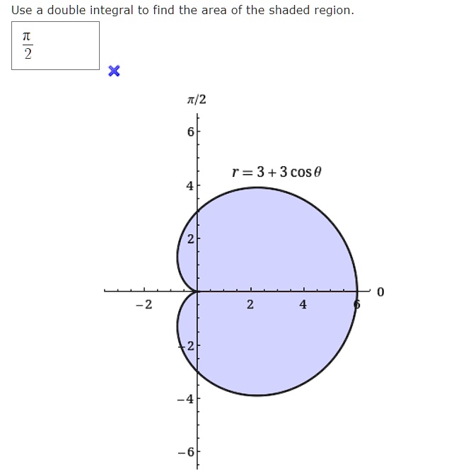 use a double integral to find the area of the shaded regionuse a double ...