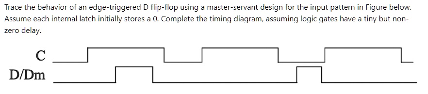 SOLVED: Trace the behavior of an edge-triggered D flip-flop using a ...