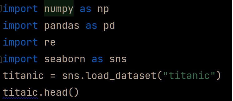 import numpy as np import pandas as pd import re import seaborn as sns titanic = sns.loaddataset ...