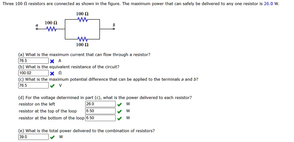 three 100 omega resistors are connected as shown in the figure the ...