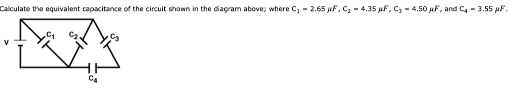 calculate the equivalent capacitance of the circuit shown in the diagram above where c1 265 f c2 ...