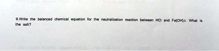 SOLVED: how can this be solved ? 9.Write the balanced chemical equation ... SOLVED: how can this be solved ? 9.Write the balanced chemical equation ...