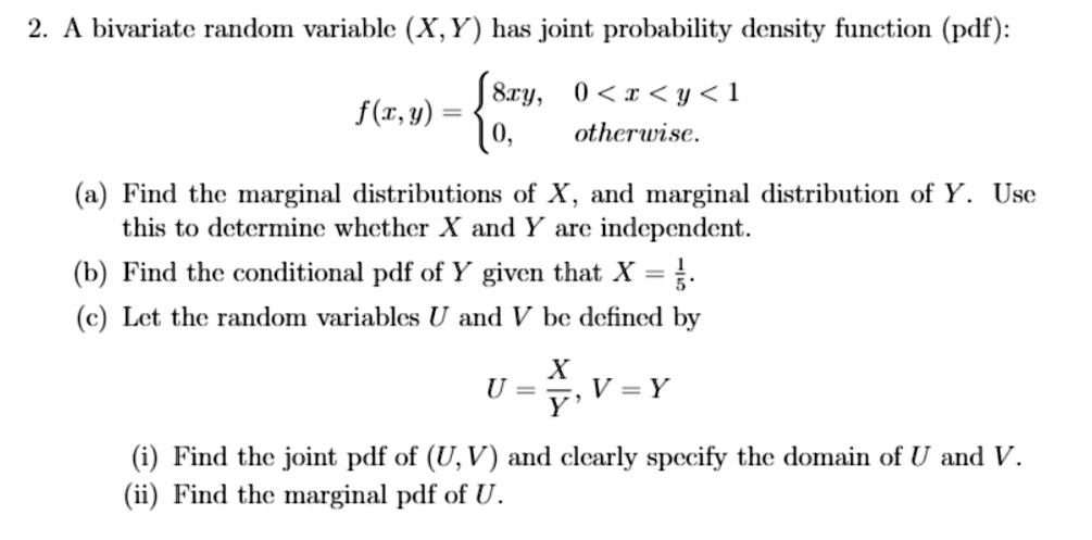 SOLVED A Bivariate Random Variable X Y Has Joint Probability Density solved-a-bivariate-random-variable-x-y-has-joint-probability-density