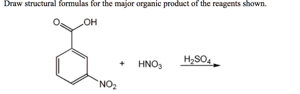 SOLVED: Draw structural formulas for the major organic product of the reagents shown: OH H2SO4 ...