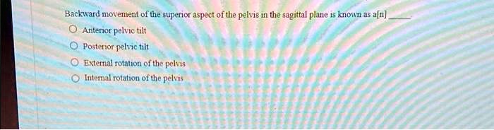 Backward movement of the superior aspect of the pelvis in the sagittal ...