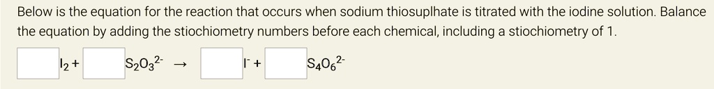 SOLVED: Text: Below is the equation for the reaction that occurs when ...