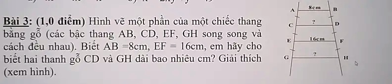 VIDEO solution: BÃ i 3: (1,0 Ä‘iá»ƒm) HÃ¬nh váº½ má»™t pháº§n cá»§a má»™t chiáº¿c thang báº±ng ...