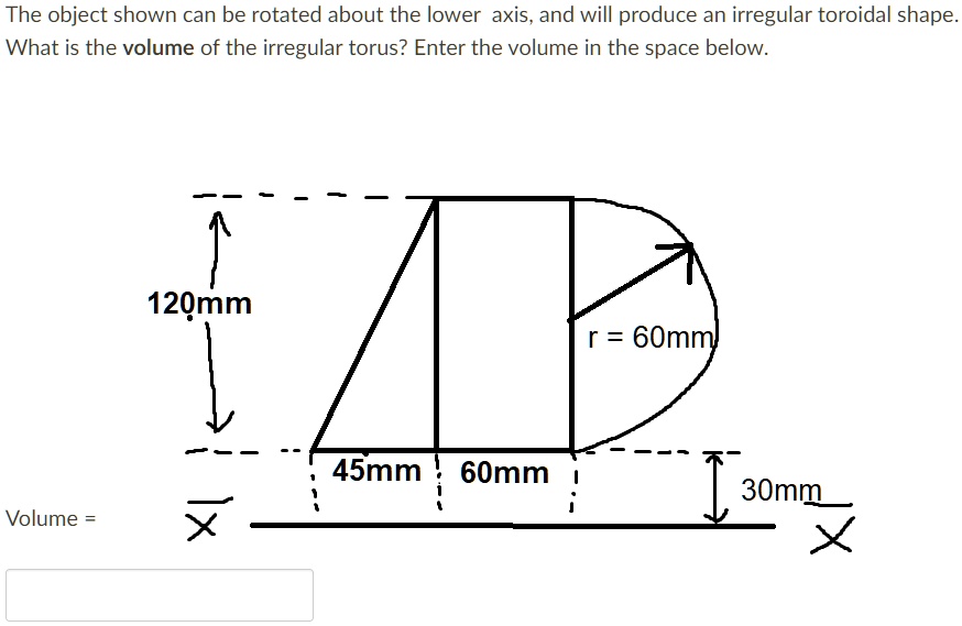 SOLVED:The object shown can be rotated about the lower axis, and will ...