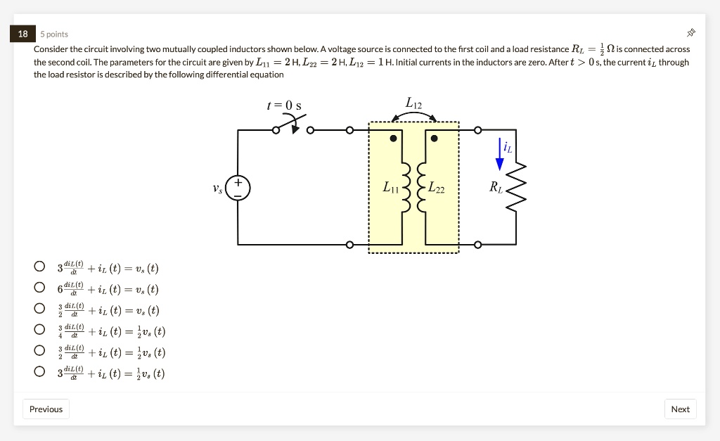 SOLVED: Consider the circuit involving two mutually coupled inductors ...