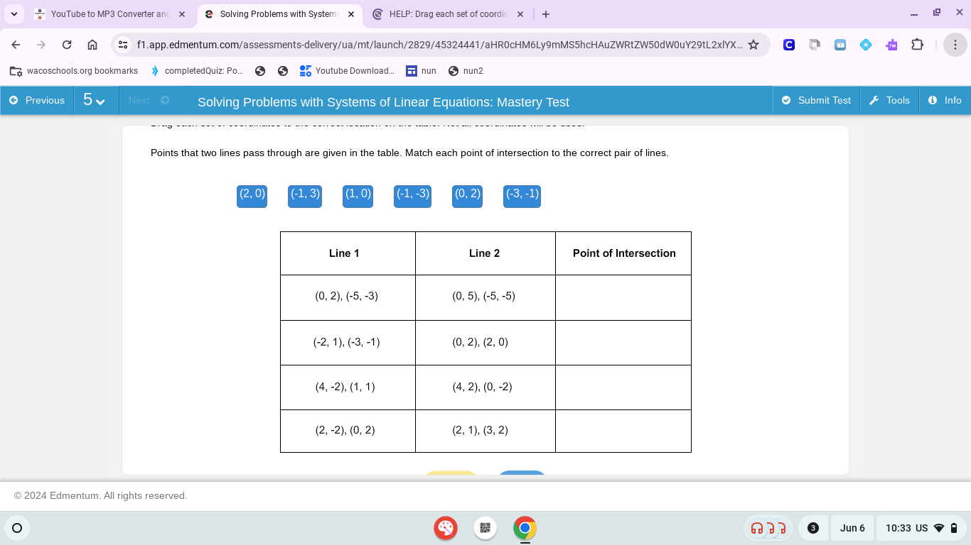 YouTube to MP3 Converter anc Solving Problems with System HELP: Drag each set of coordir f1.app ...