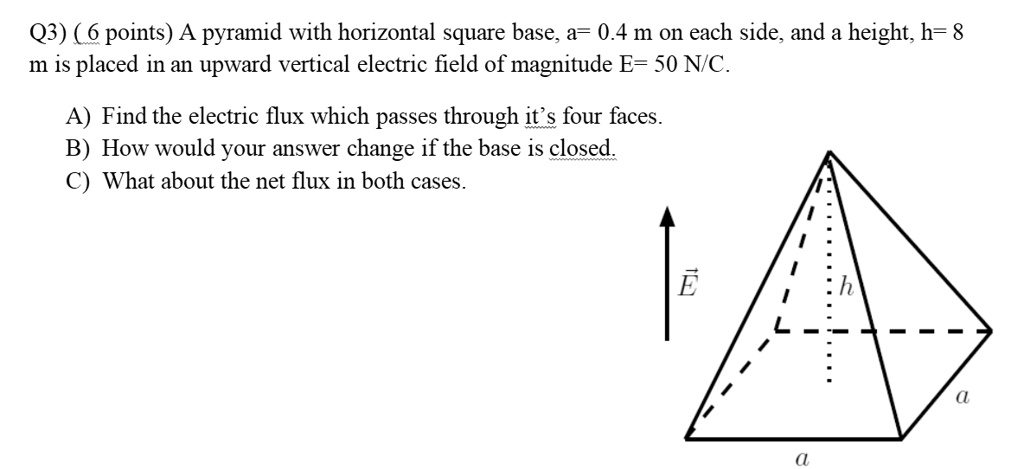 q3 6 points a pyramid with horizontal square base 04 m on each side and ...