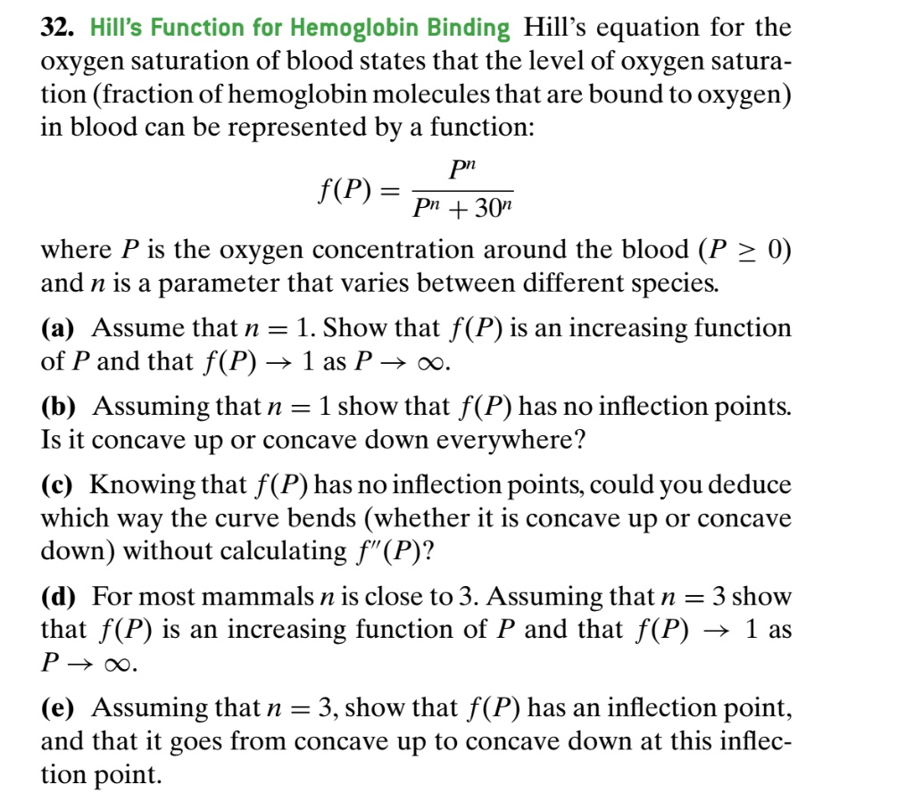 32 hills function for hemoglobin binding hills equation for the oxygen ...