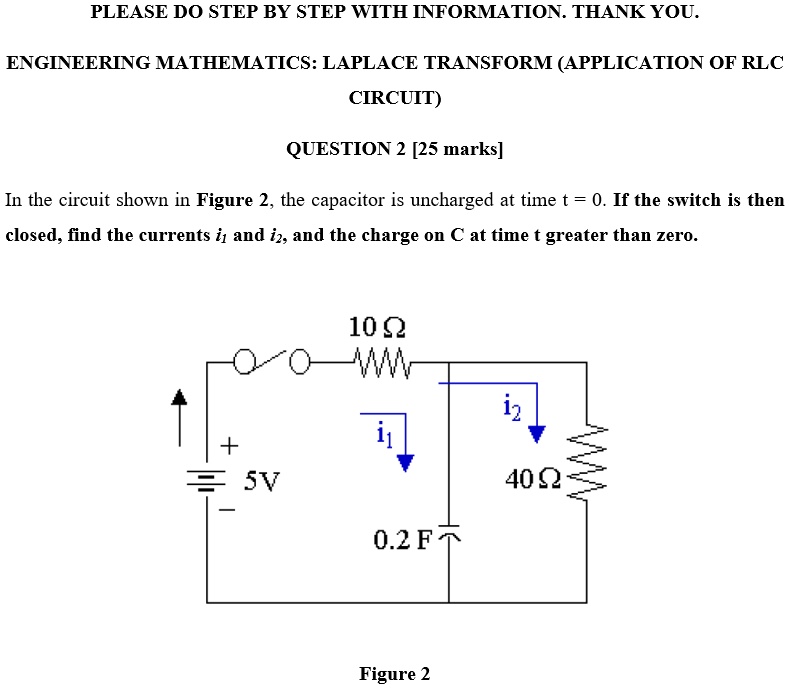 SOLVED: PLEASE DO STEP BY STEP WITH INFORMATION. THANK YOU ENGINEERING MATHEMATICS: LAPLACE ...