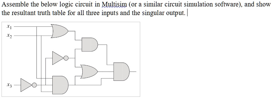 Solved Assemble The Below Logic Circuit In Multisim 0 A Similar Circuit Simulation Software