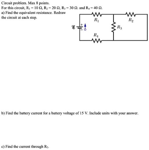 Solved Circuit Problem Max Points For This Circuit R] 10 9 Rz 20 30