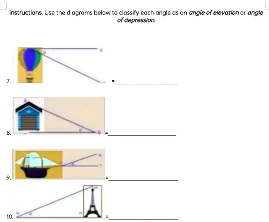 SOLVED: Instructions: Use the diagrams below to classify each angle as ...