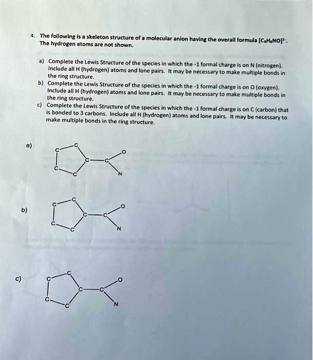 VIDEO solution: The following is a skeleton structure of a molecular ...