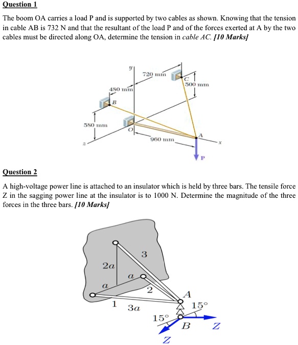 question is attached to image question the boom oa carries load and ...
