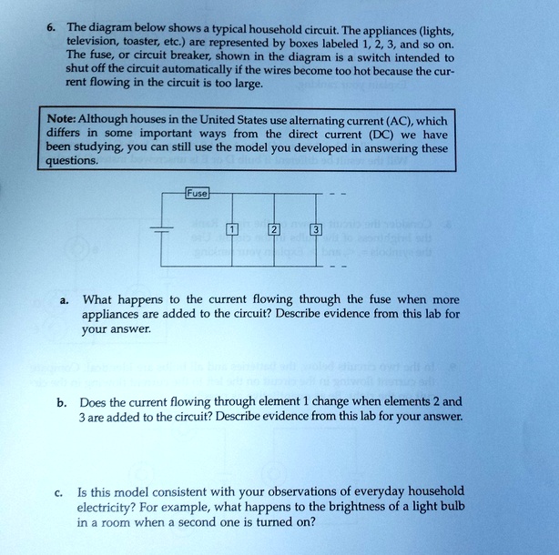 the diagram below shows a typical household circuit the appliances ...